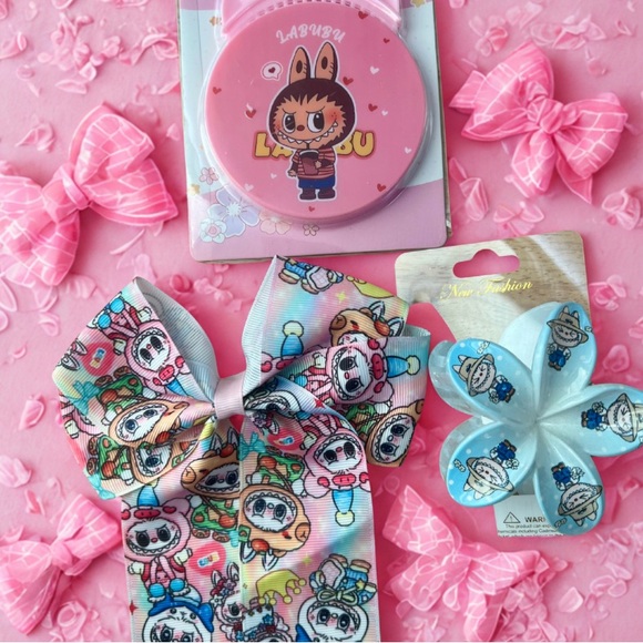Accessories | Cute Cartoon Hair Bow And Clip Set | Poshmark
